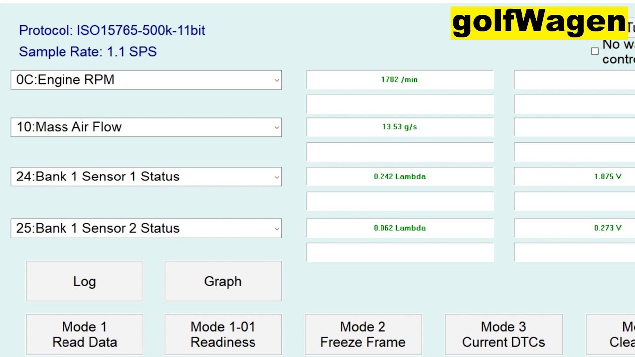 VW/Audi quick Lambda sensor check
