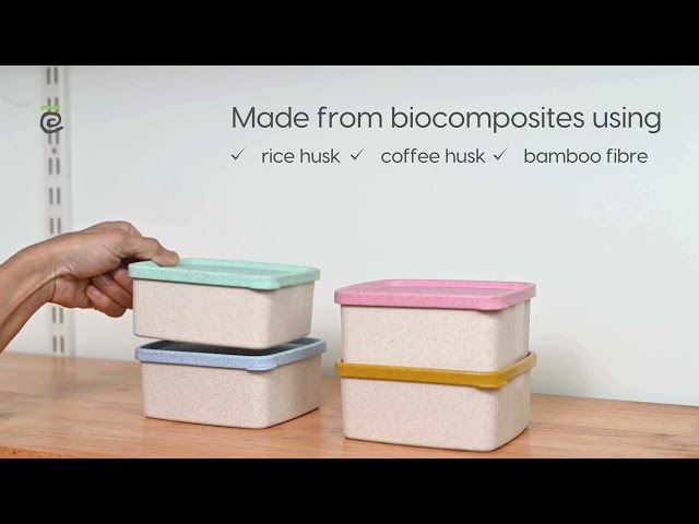 Rice Husk Food Containers - eco friendly Container For Kitchen storage ...