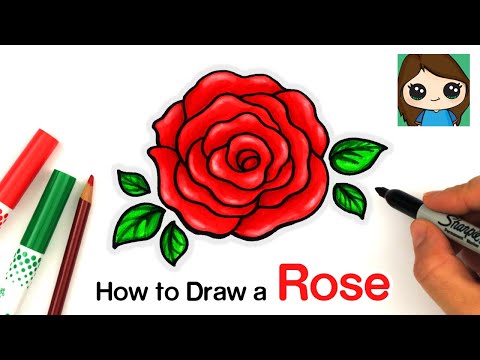 How to Draw an Open Rose EASY