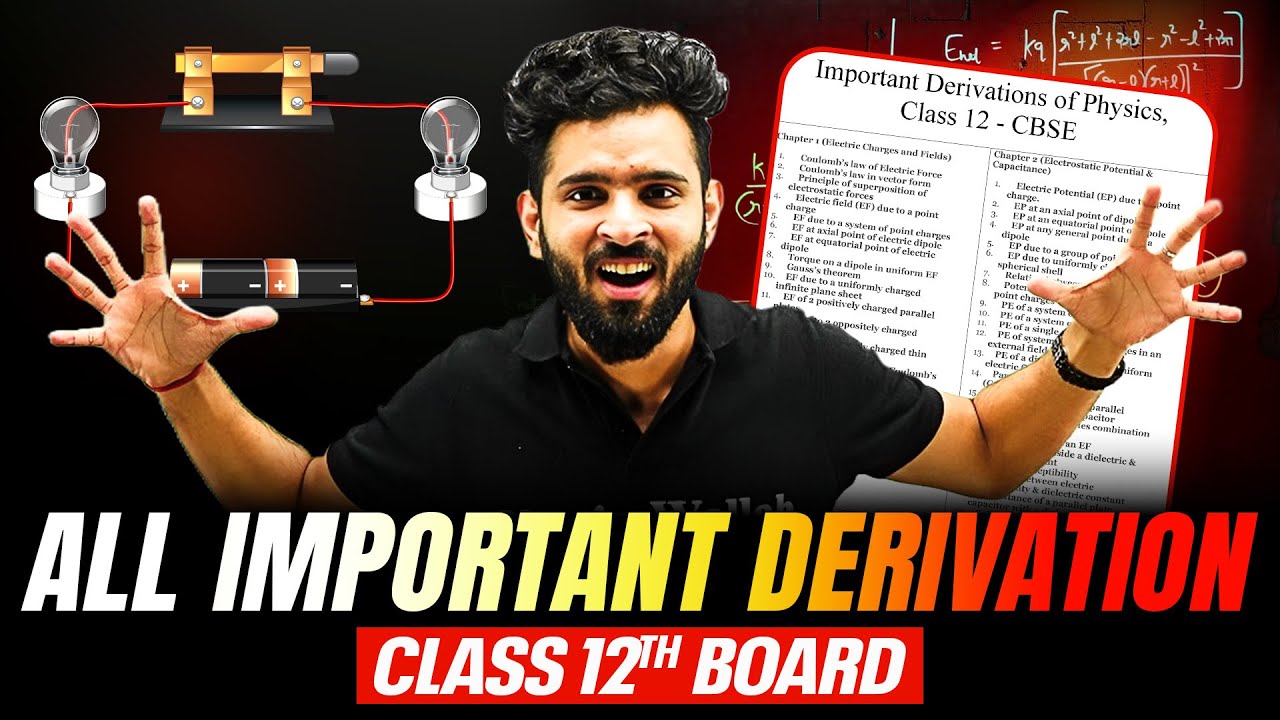 Comprehensive Guide to Important Physics Derivations for CBSE Class 12 | Galaxy.ai