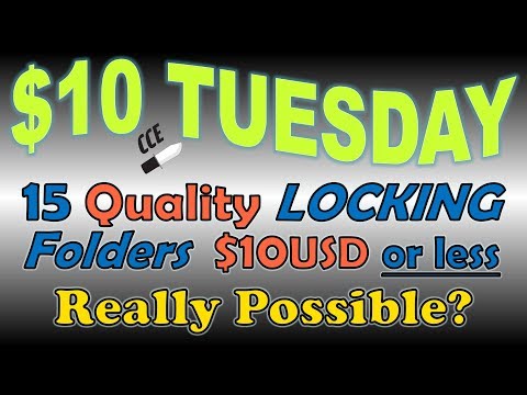 $10 Tuesday - #1: QUALITY Locking Folders for $10USD or Less