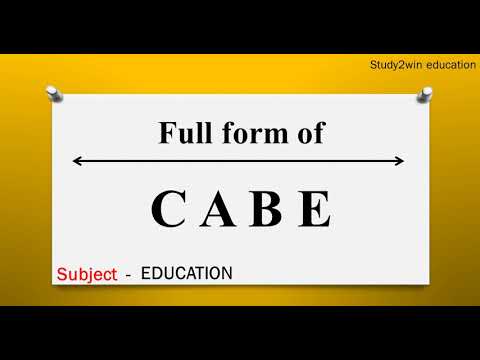 CABE ka full form | Full form of in English | Subject - EDUCATION