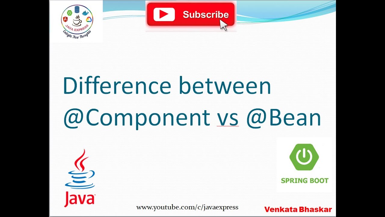 Difference between @Component vs @Bean in Spring Boot | Interview Questions @JavaExpress