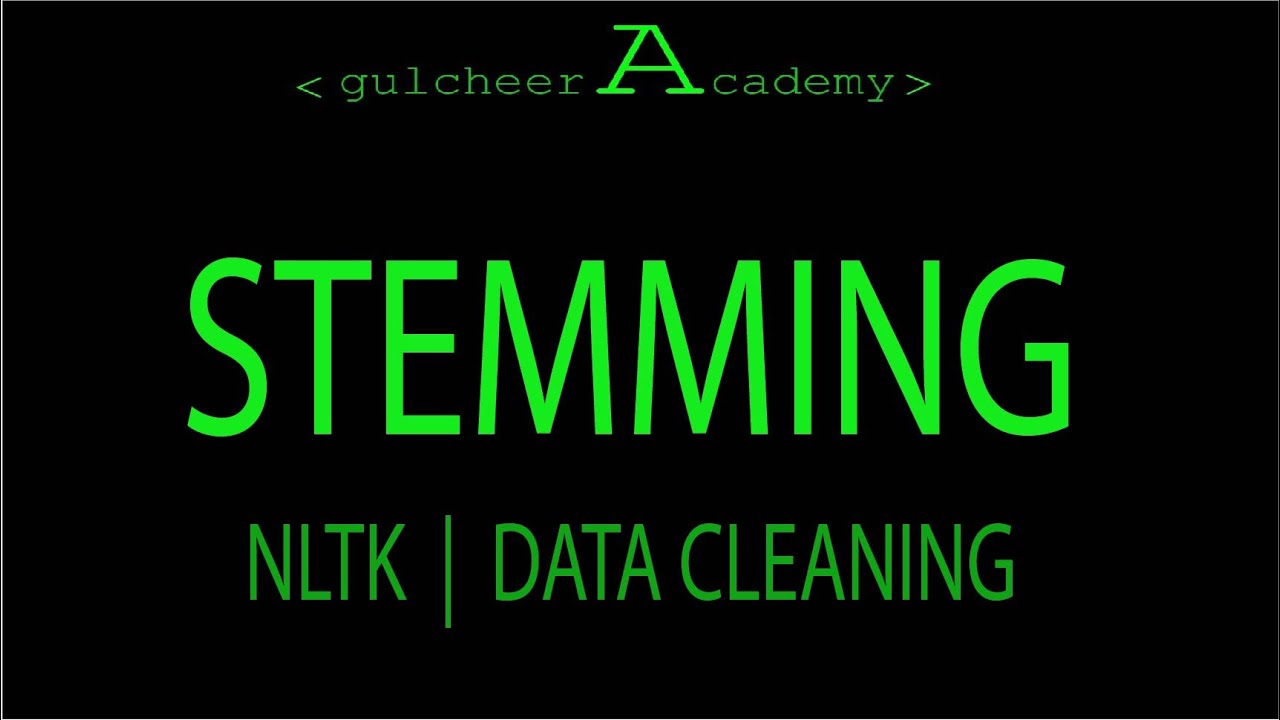 STEMMING | NLTK| DATA CLAENING | PREPROCESSING DATA