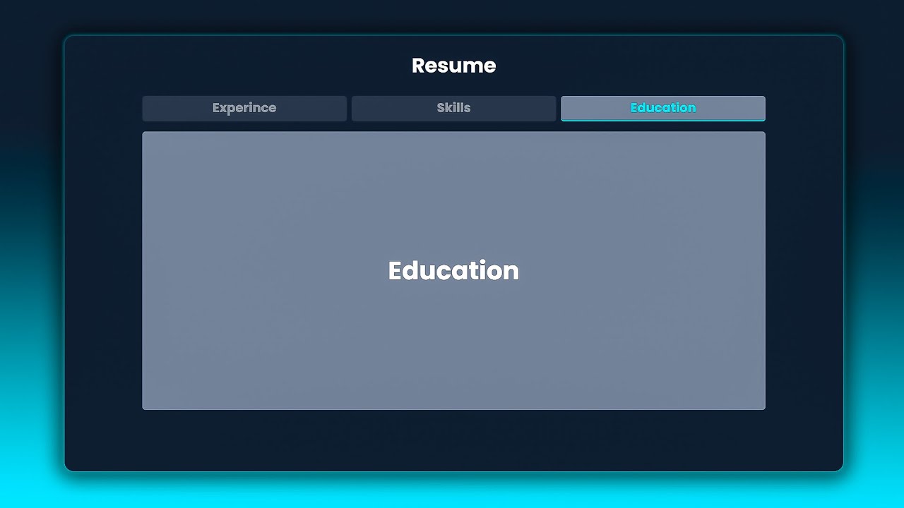 Create Interactive Tabs with HTML, CSS & JavaScript | Smooth UI Design