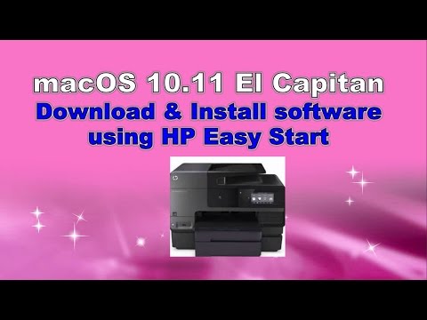 HP Officejet Pro 8630 : Download & Install Software with HP Easy Start on macOS X 10 11 El Capitan