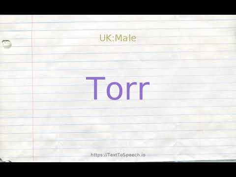 How to pronounce torr