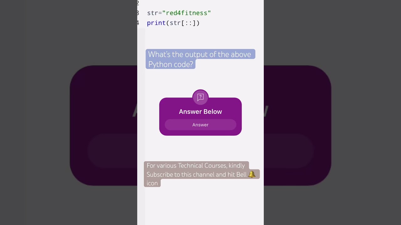 Python Code Snippet-30 #pythonmcq #pythonshorts