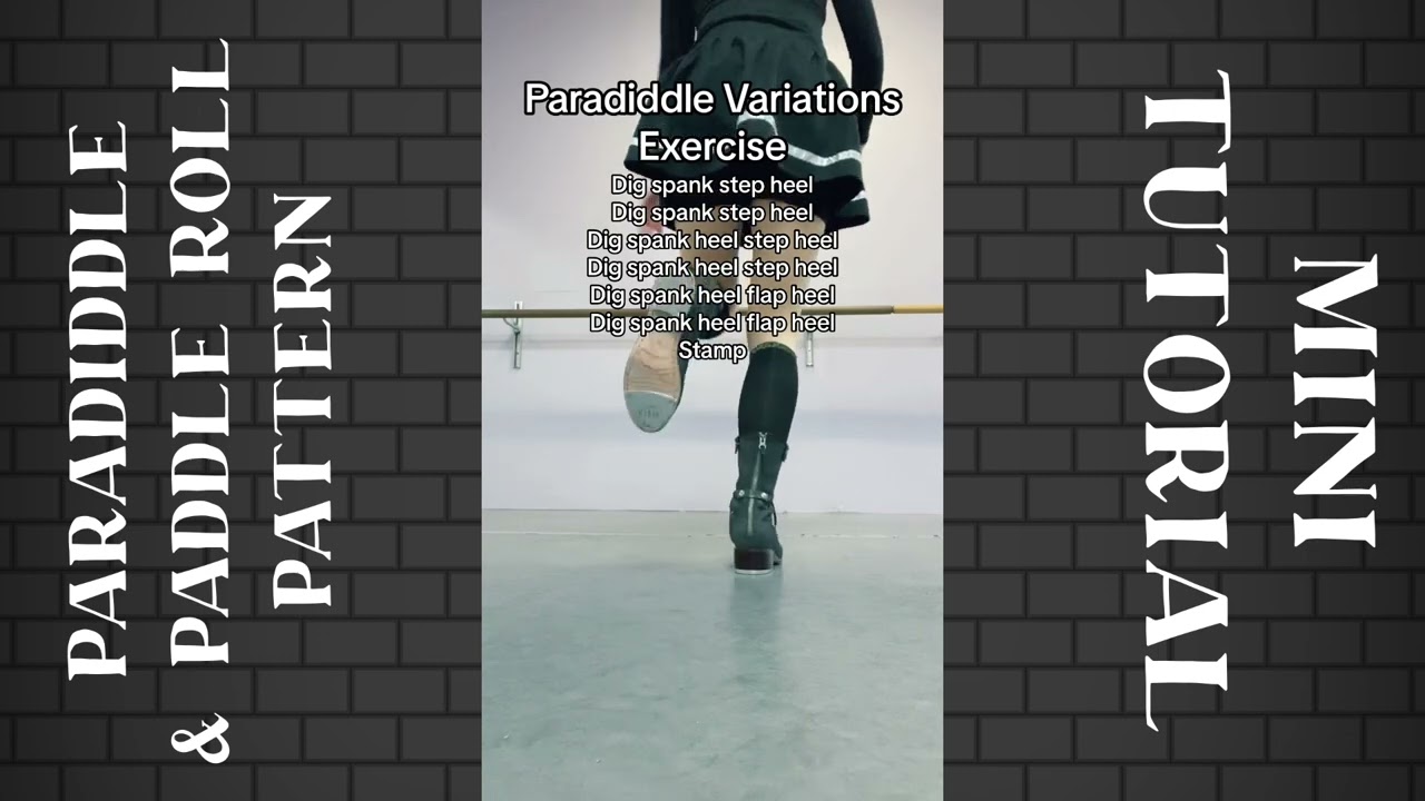 TAP DANCE TUTORIAL - Paradiddle & Paddle Roll Pattern - Intermediate Technique Exercise