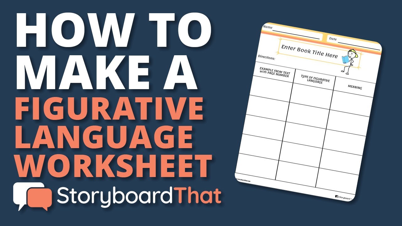 How to make a Figurative Language Worksheet in the Storyboard Creator