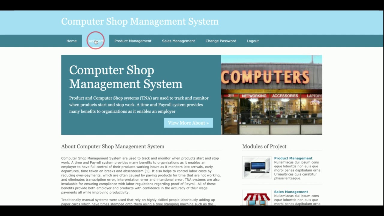 Python Django And MySQL Project on Computer Shop Management System
