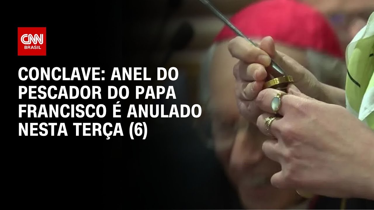 Anel do papa Francisco é anulado em última reunião pré-conclave; entenda CNN Brasil
