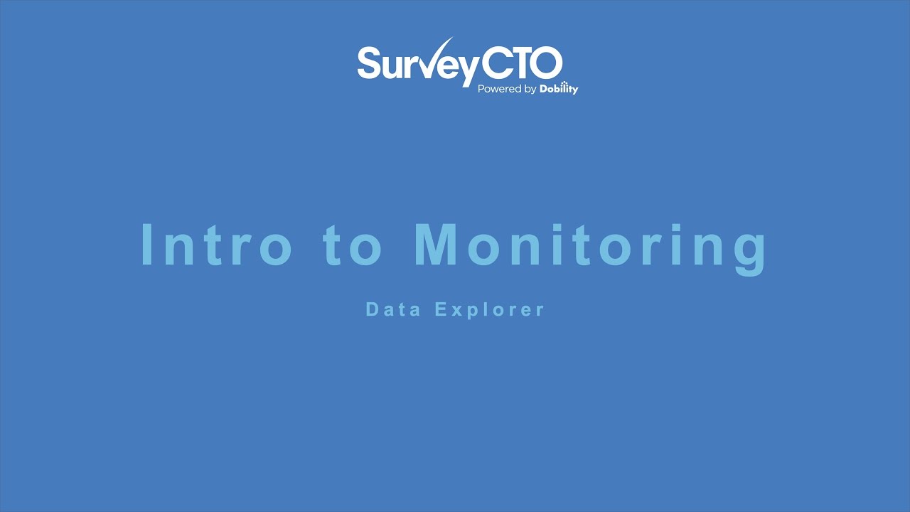 Data Explorer: Intro to Monitoring