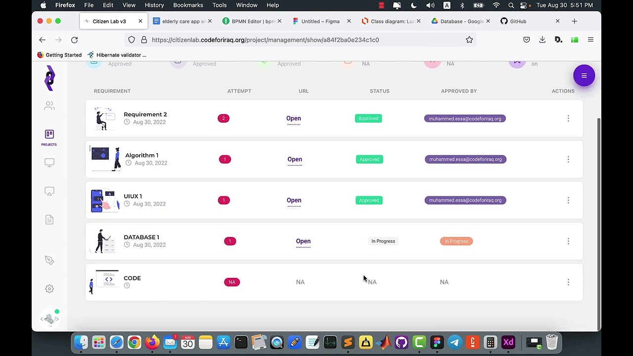 6 - Database & Code - Project management