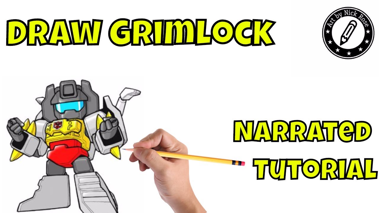 How to Draw Transformers|Awesome Grimlock Tutorial| Dinobots drawing