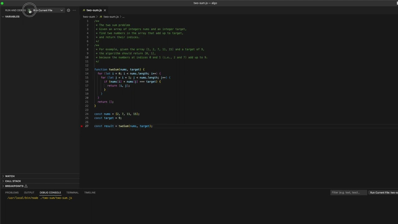 Algorithm EP2: How to solve The two sum problem basic #algorithm #js #javascript #coding #software