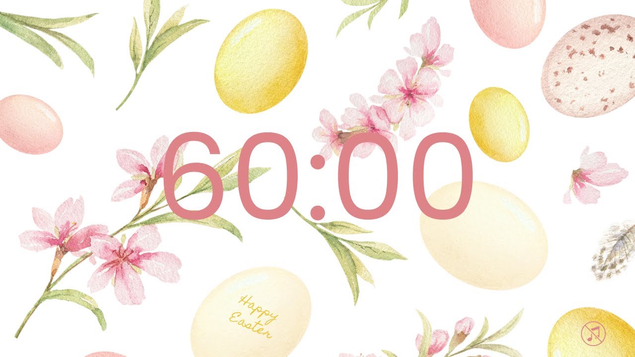 60 Minutes Easter Countdown Timer - 1 hour | No music | Focus | Study | Power Hour