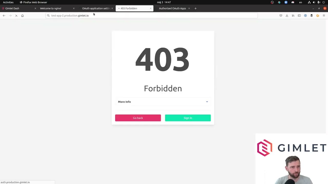 Protecting internal apps with Github login