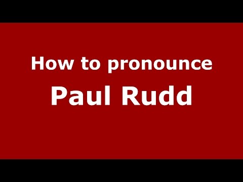 How to pronounce Paul Rudd (American English/US) - PronounceNames.com