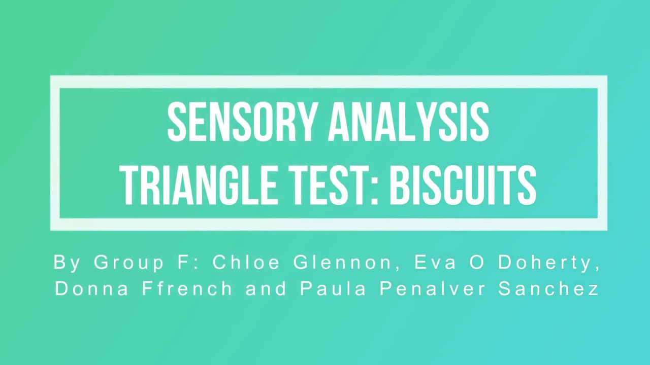 TRIANGLE TEST: BISCUITS (Experiment 8)