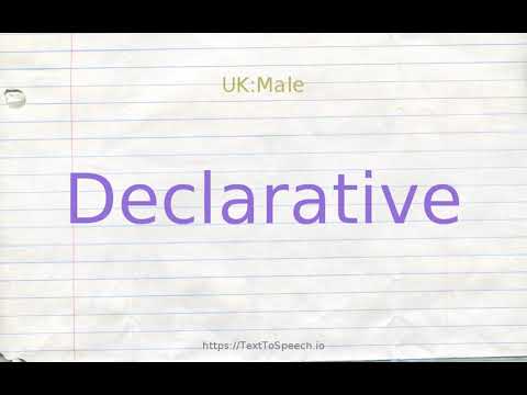 How to pronounce declarative