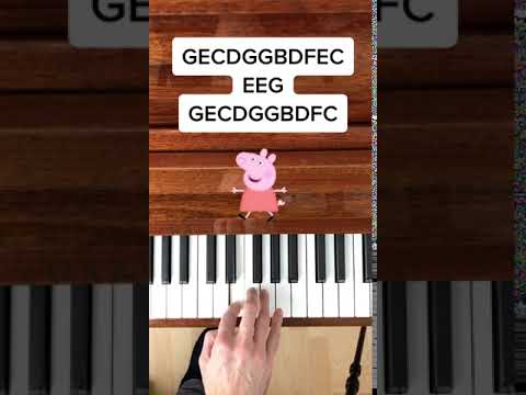 Peppa Pig (EASY Piano Tutorial with Letter Notes) #Shorts