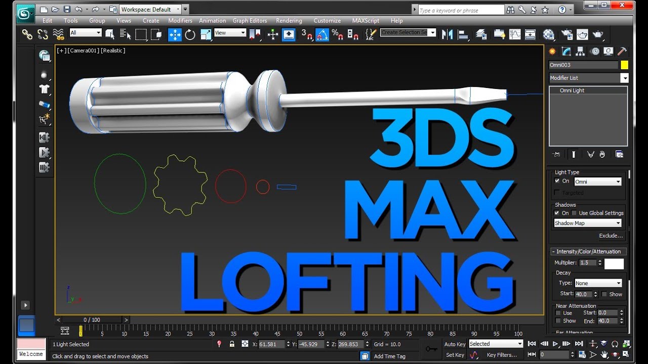3DS Max Loft Tutorial (Screwdriver)