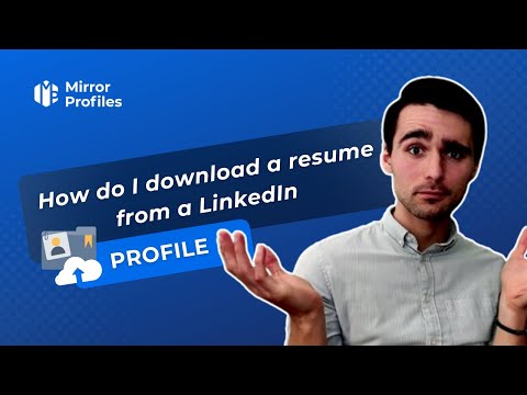 How do I download a resume from a LinkedIn profile