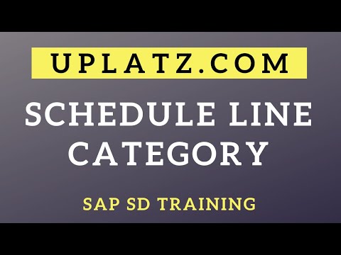 Schedule Line Category | SAP SD Training | SAP Sales and Distribution Certification Course | Uplatz