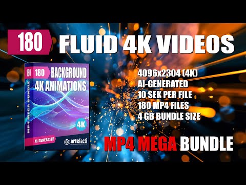 180 Animated Backgrounds – Vibrant 4K Motion Design Pack | €18