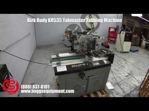 Kirk Rudy KR535 Tabmaster Tabbing Machine