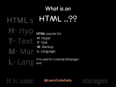 Learn What is HTML || Brief Definition of HTML || #css #html #animation