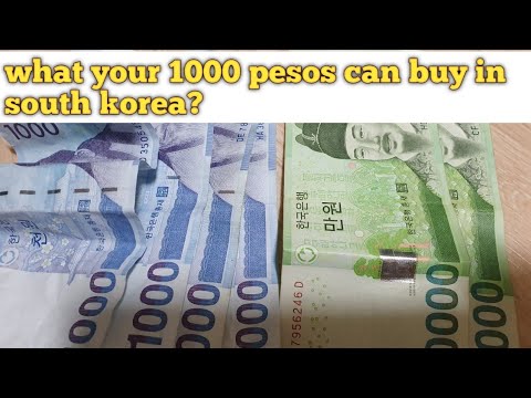 what your 1000 pesos can buy in south korea?