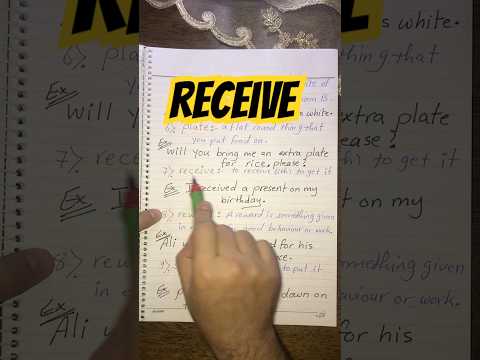 improve your vocab | 4000 common words in english #receive