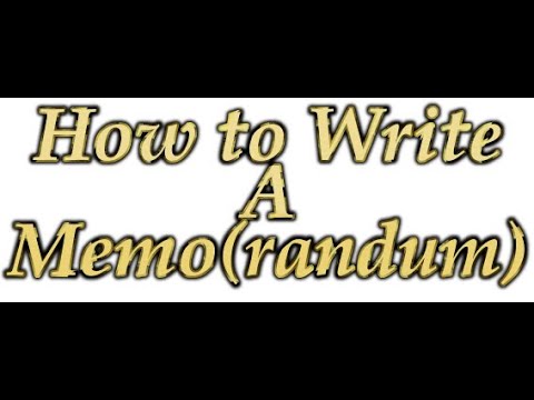 How to Write a Memorandum #Business Communication