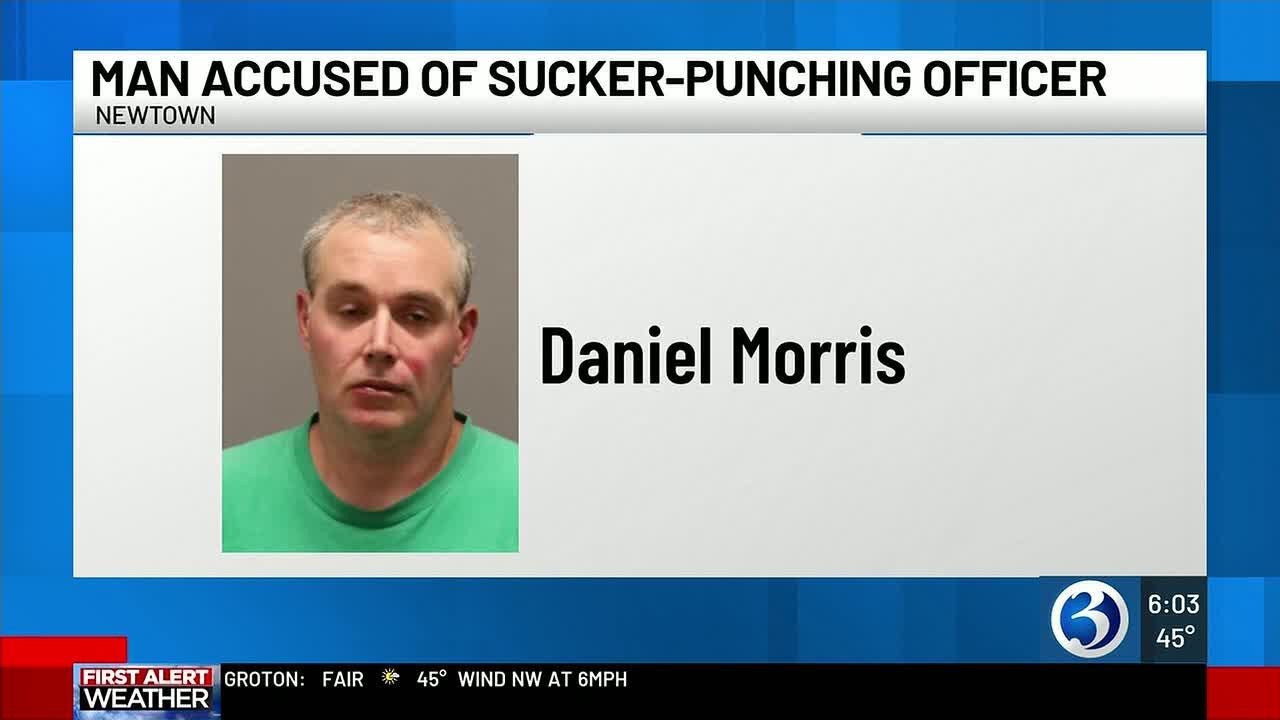 Bodycam video shows man allegedly ‘sucker-punching’ Newtown police officer