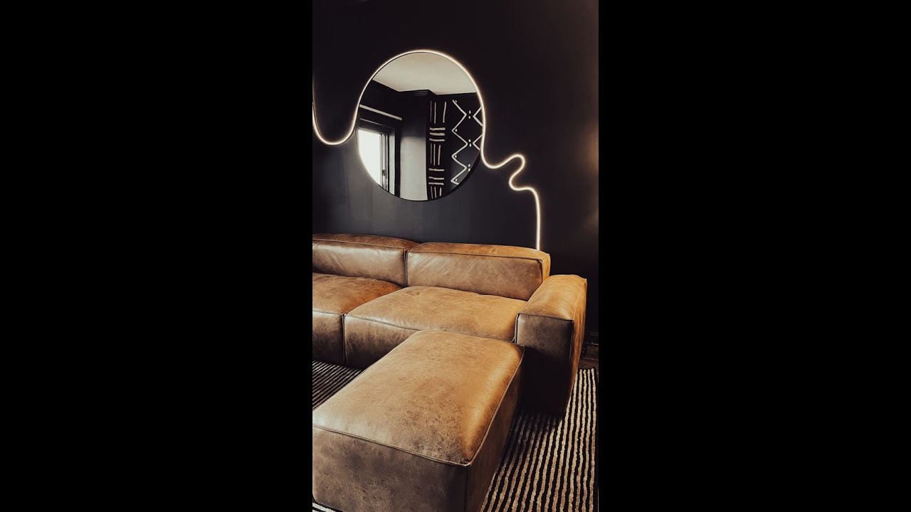 Leather sofa of my dreams! #masculinedecor #leathersofa #atlantainteriordesigner