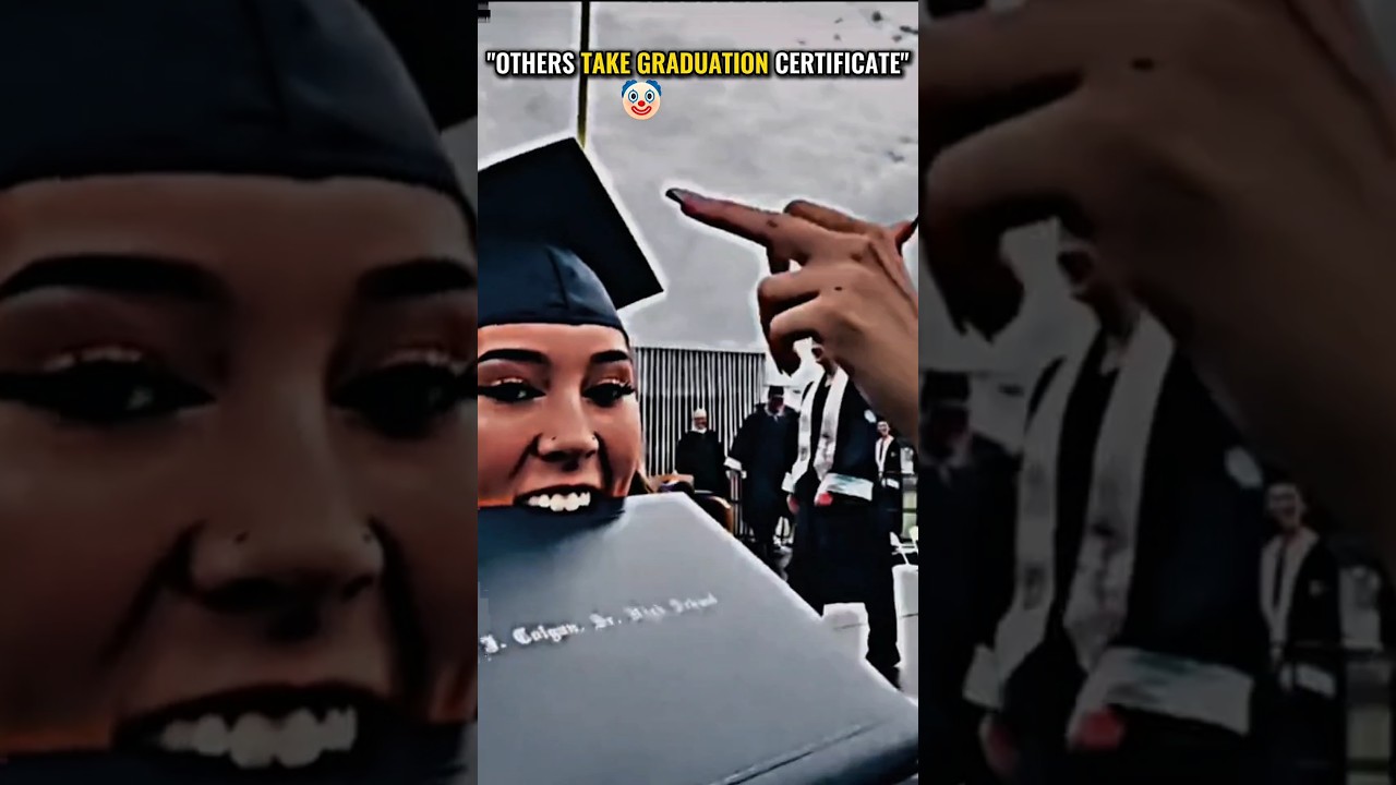Others take graduation certificate V.s The Last One 💀 #trollface