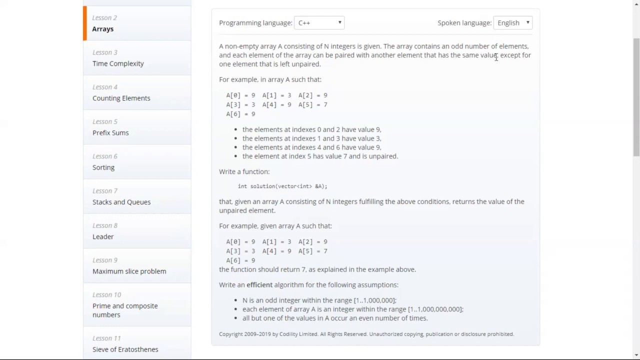 odd Occurrence element in the array