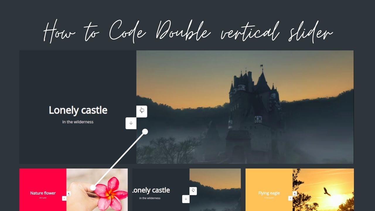 How to Code Double vertical slider using html css javascript