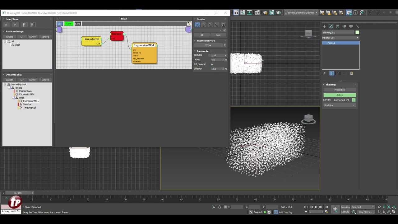 3ds Max Free Tutorial: Quick Start into ME-L thinkingParticles 7.3