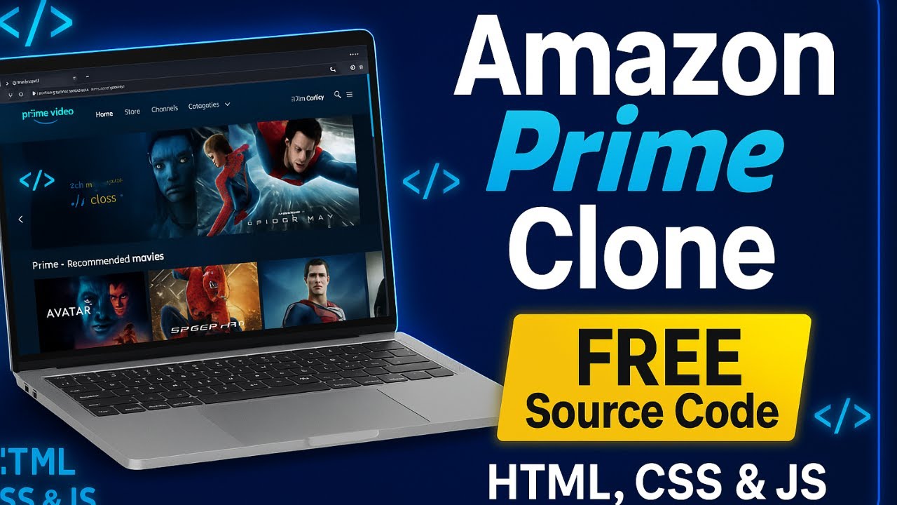 Amazon Prime Clone || 02-Amazon-Prime-Clone || Free Source Code || Web Dev Projects