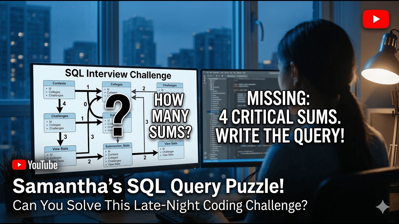 HackerRank Interviews SQL Problem | Full Explanation + Optimized Query 🔥