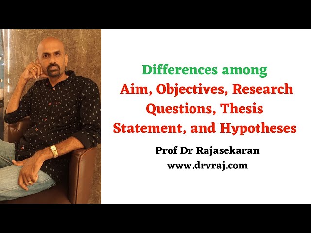 Understanding the Key Differences Among Aim, Objectives, Research ...