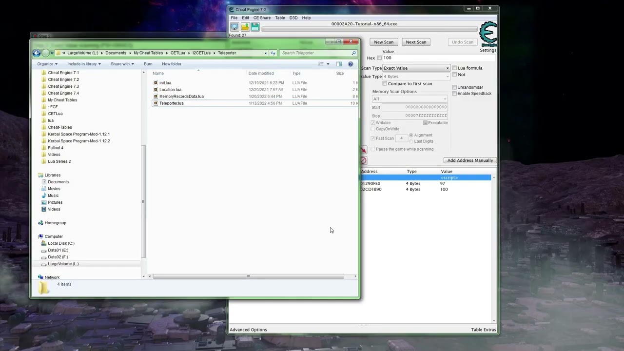 Cheat Engine Lua - Using modules as table files