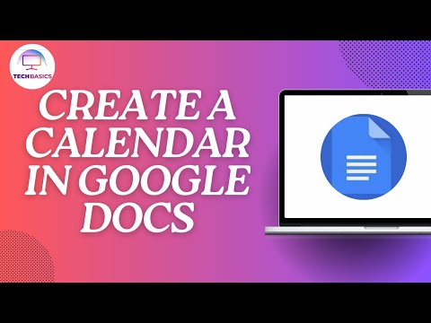 How to Create a Calendar in Google Docs