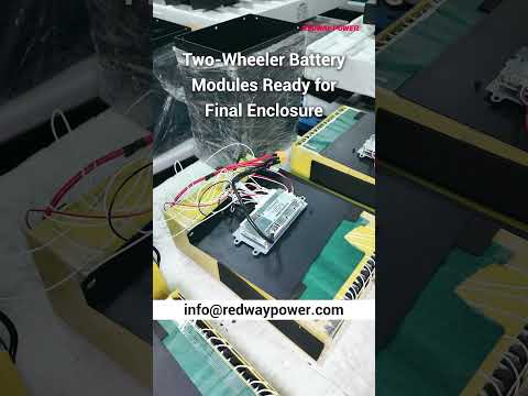 Two-Wheeler Battery Modules Ready for Final Enclosure #batterymanufacturing #factory