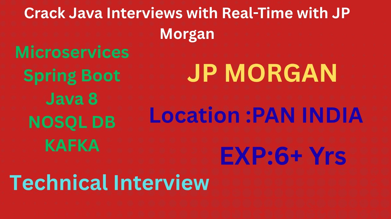 I Cracked JP Morgan Java Interview 😱 Real Questions They Asked!