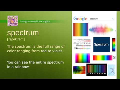 Spectrum : C2 level english vocabulary lesson, www.LipLix.com