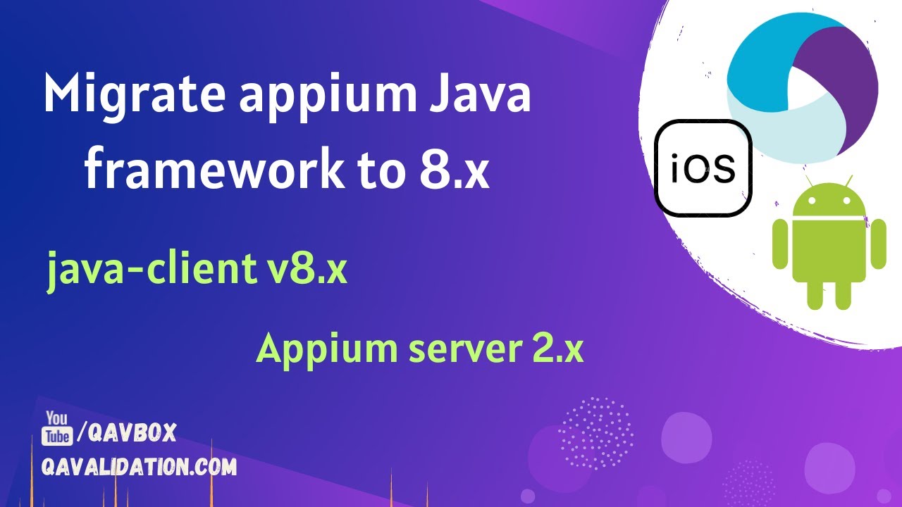 Migrate appium java sample project from Java-client 7.x to 8.x